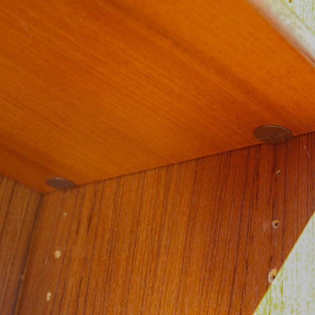 1970s Vintage Danish Modern Teak Veneer Book Shelf Bookcase | Chairish