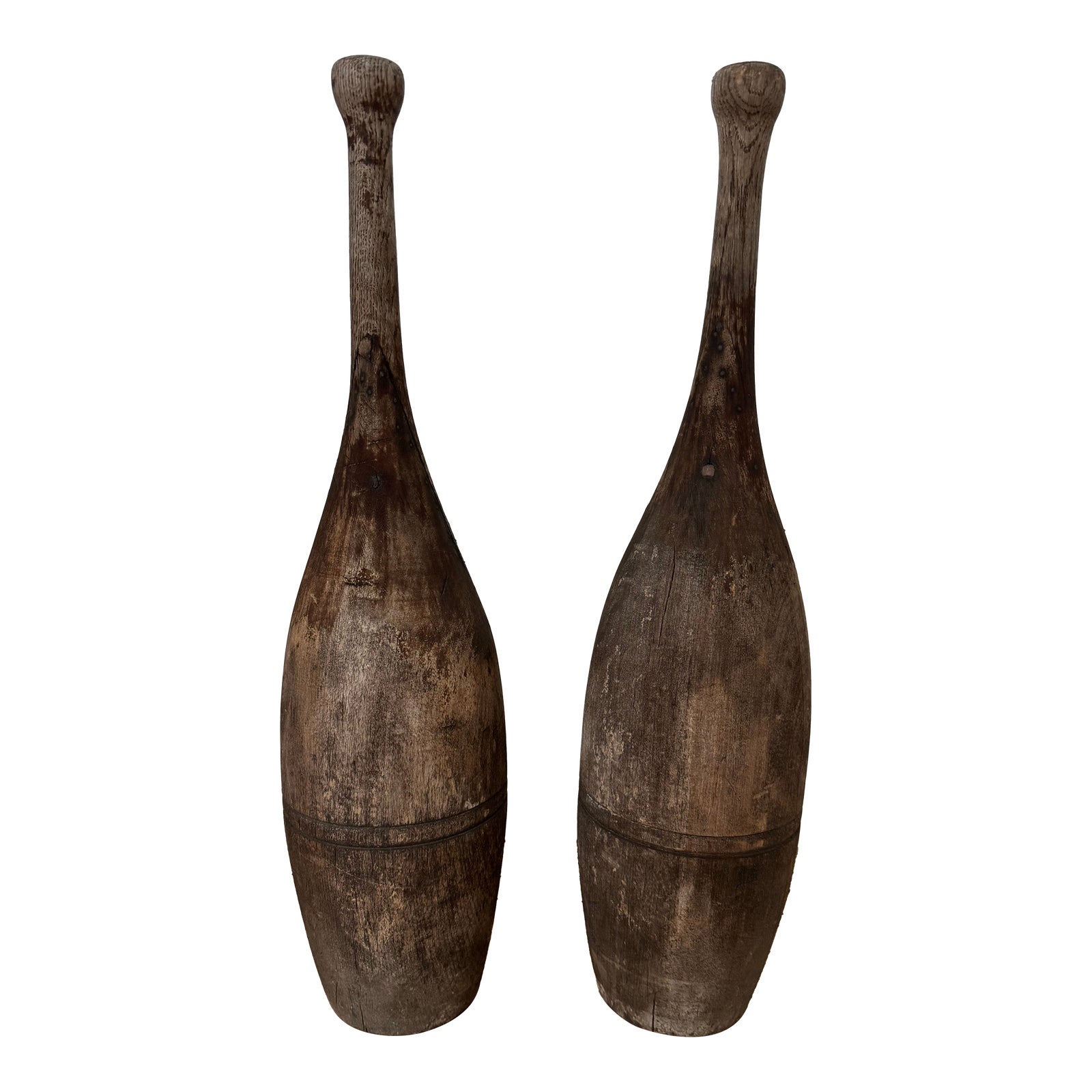 Pair of Antique Indian Exercise Clubs, Circa 1880–1920. | Chairish