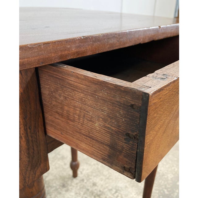Antique Wood Single Drawer Side Table | Chairish
