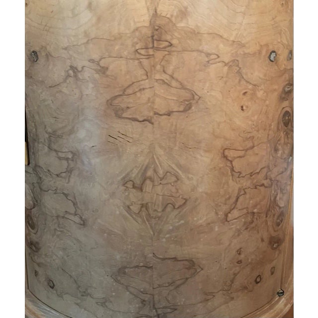 1980s Drexel Heritage Burl Drum Table From the Corinthian Collection ...