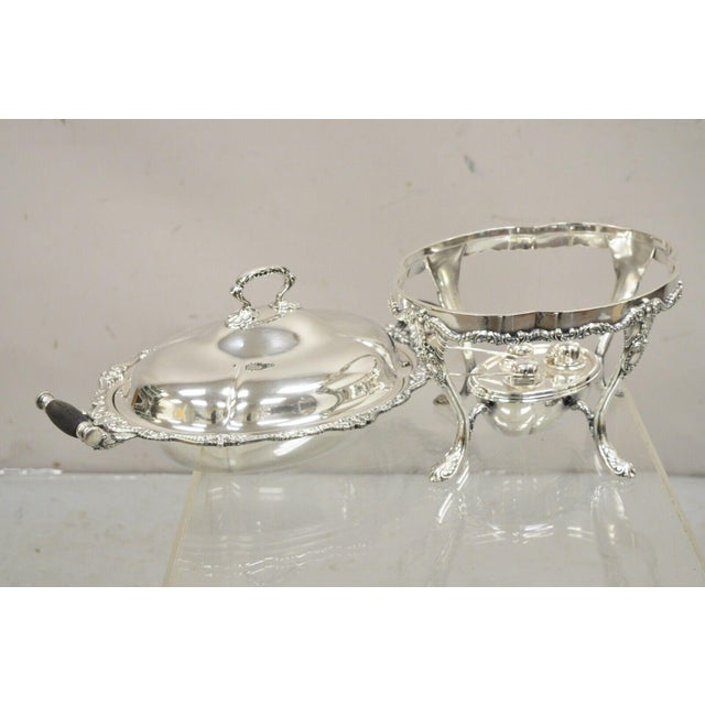 Mid 20th Century Reed & Barton Victorian Silver Plated Triple Burner ...