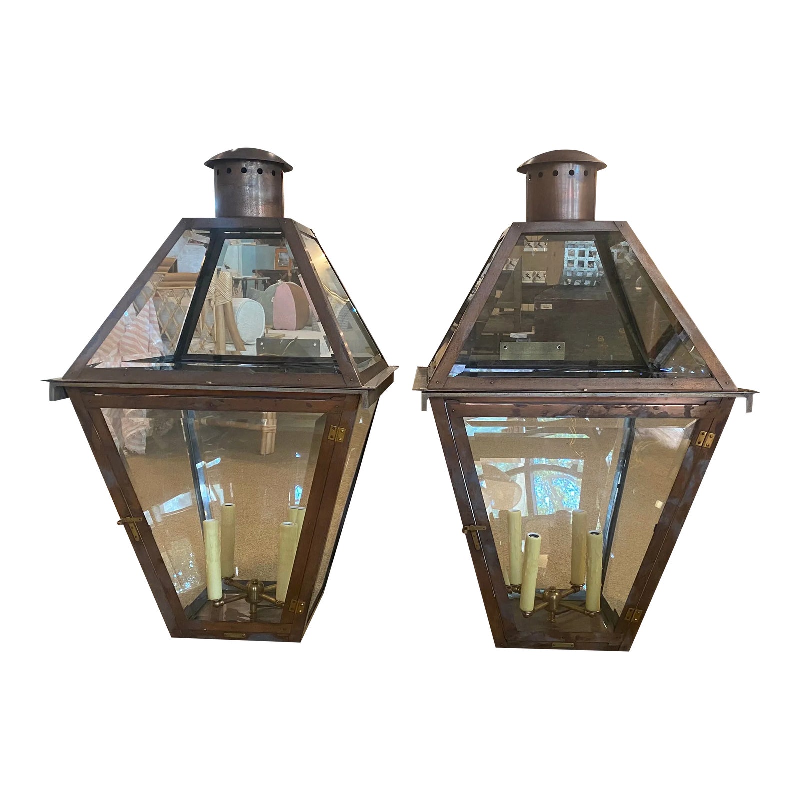 Bevolo's "French Quarter" Outdoor Wall Mount Lantern - Set of Two ...