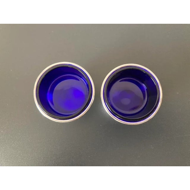 Early 20th Century American Art Deco Cobalt Blue Glass and Sterling ...