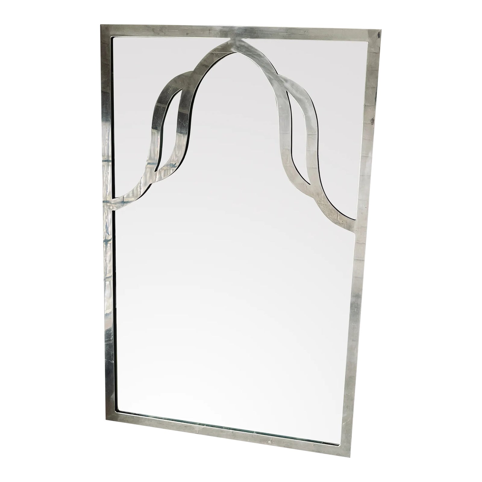 1970s French-Inspired Postmodern Mirror With Sculptural Overlay ...