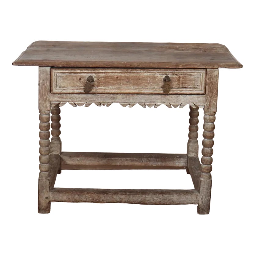 Antique English Oak Lamp Table, 1600s | Chairish