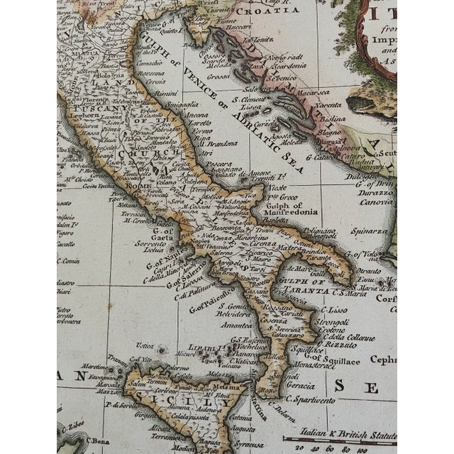 Antique Engraved Map of Italy for Middleton's Complete System of ...