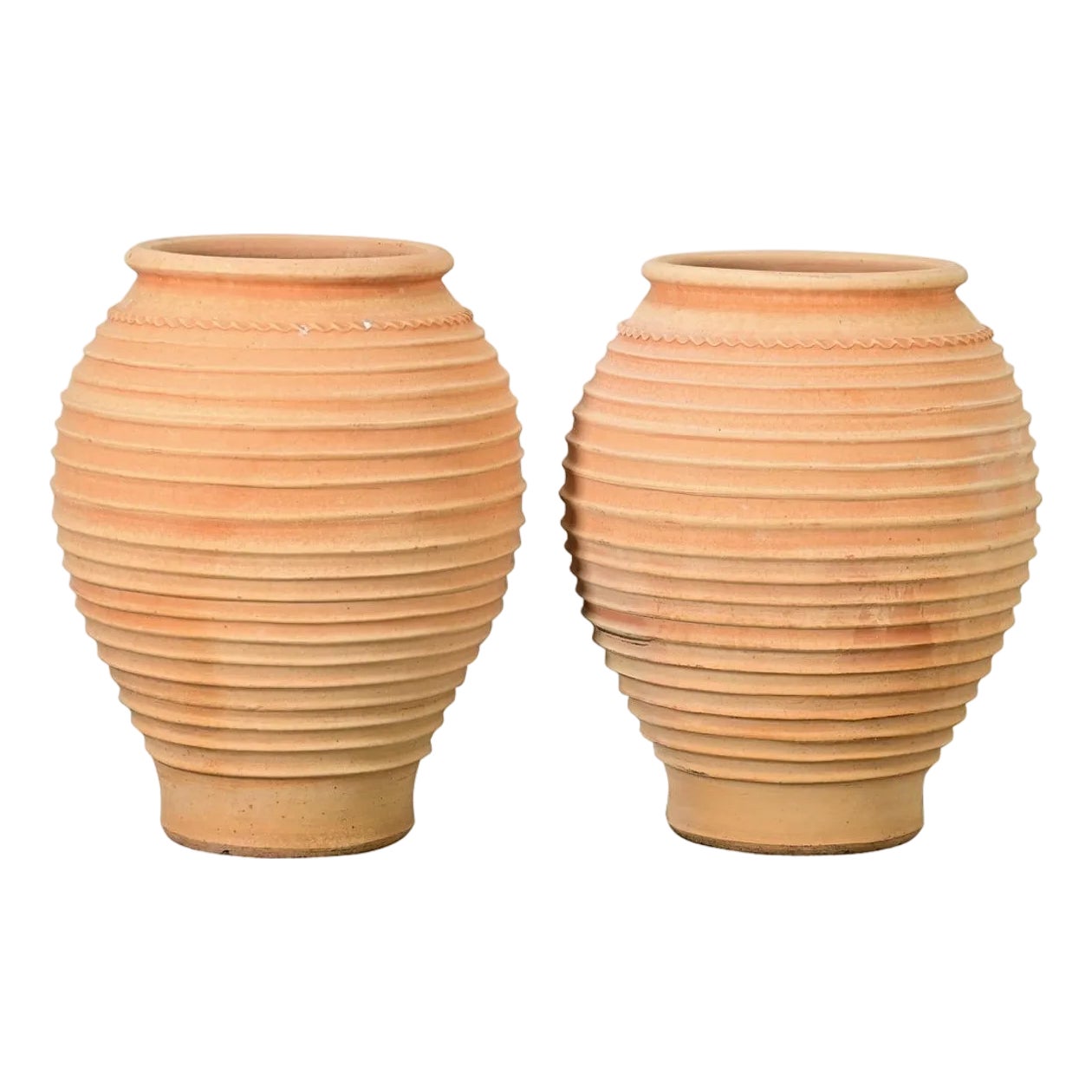 Greek Reproduction Terracotta Pots - A Pair | Chairish