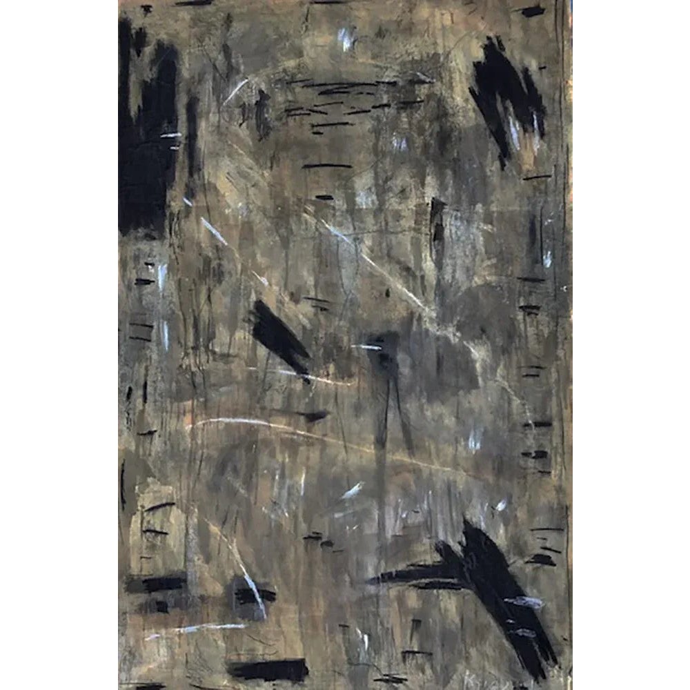 Large 1990s Ksiazek Wlodzimierz "Adam and Eve" Abstract Modern Oil ...