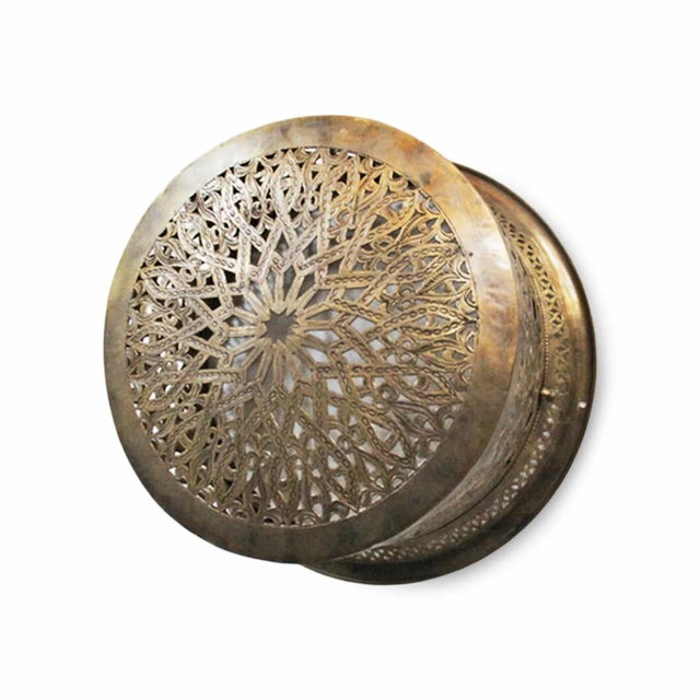21st Century Brass Moroccan Wall / Ceiling Sconce Lamp Cover | Chairish