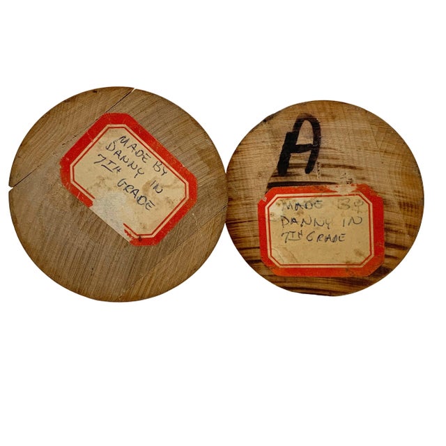 Hand-Turned Walnut/Maple Candlesticks - a Pair | Chairish