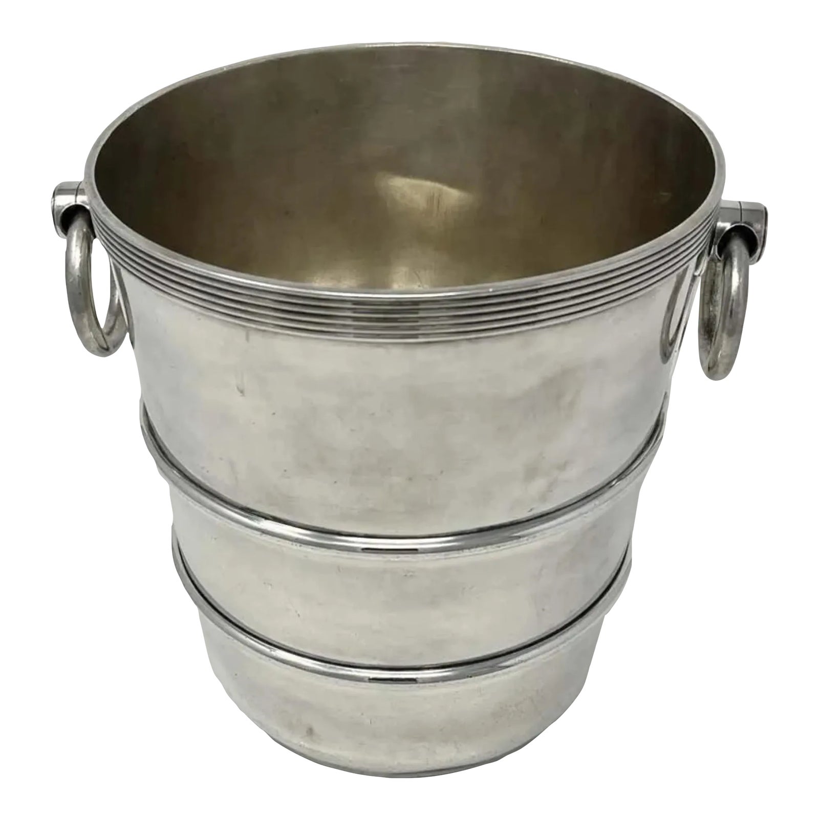 1912 Silverplated Champagne Bucket From the Frisco Railway | Chairish