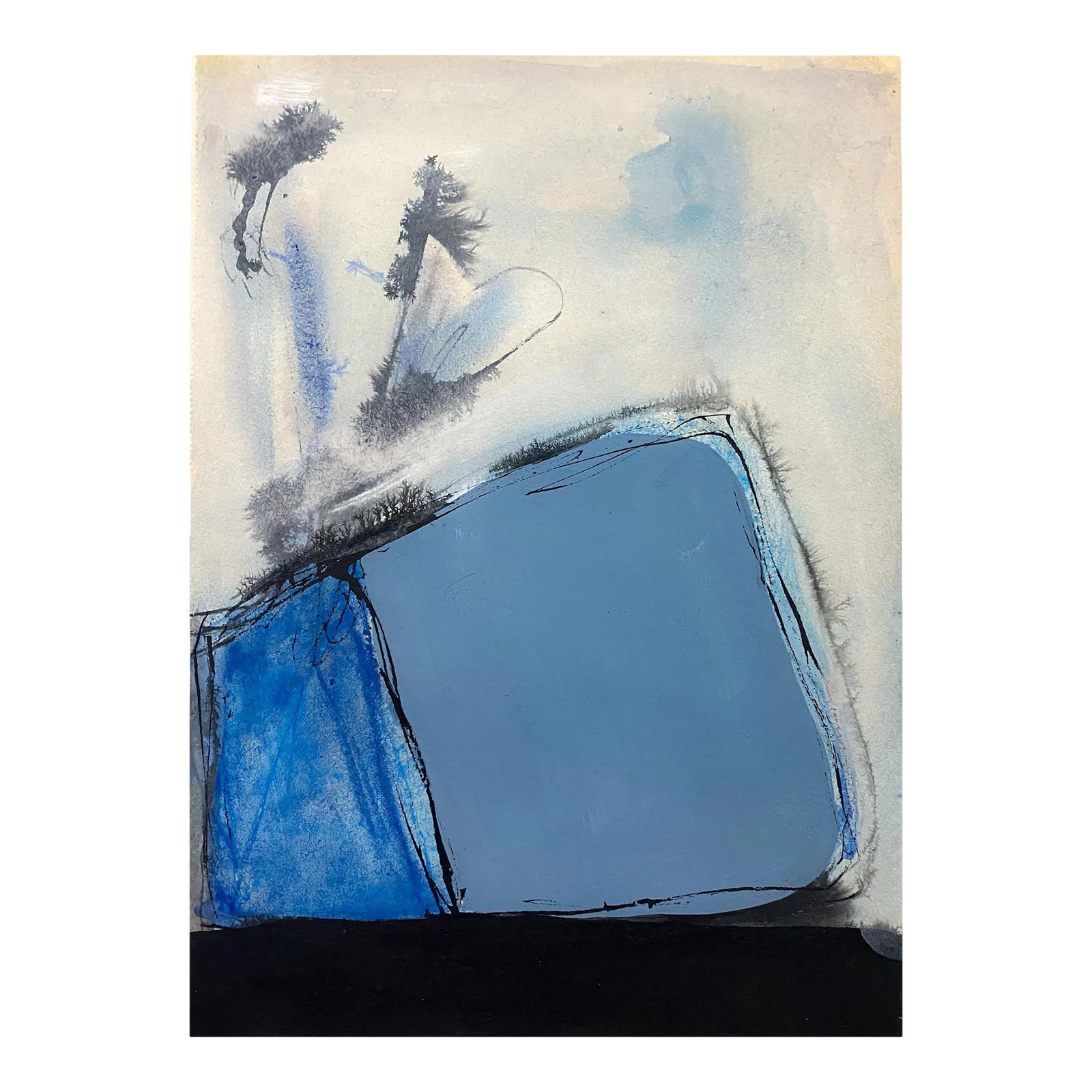 "Now I Float Vi" Original Mixed Media Painting on Paper by Zac Woodiel ...