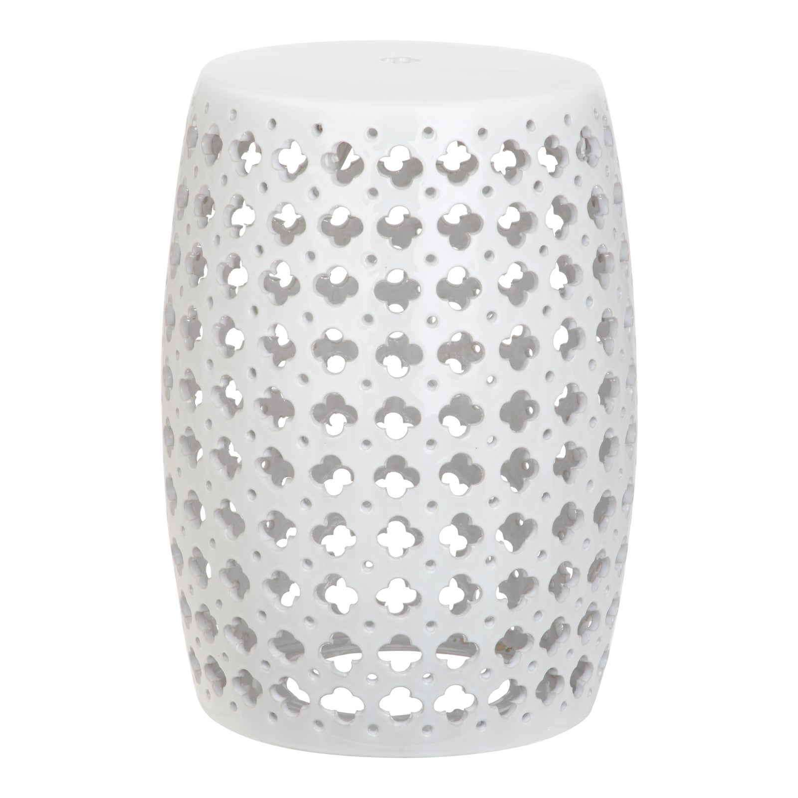 Ceramic Garden Stool in White | Chairish