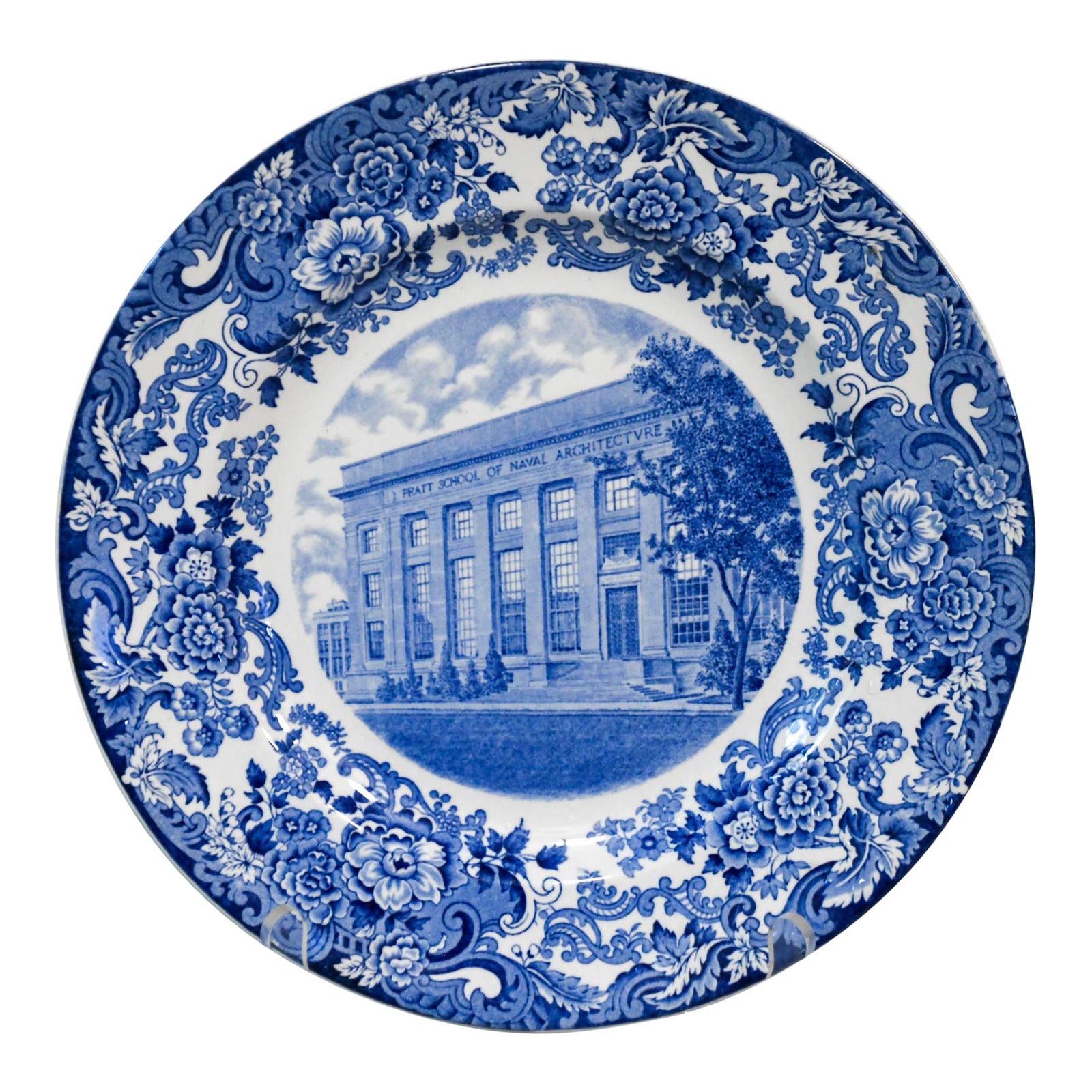 1930 Wedgwood Mit Pratt School of Architecture Blue White Transferware ...