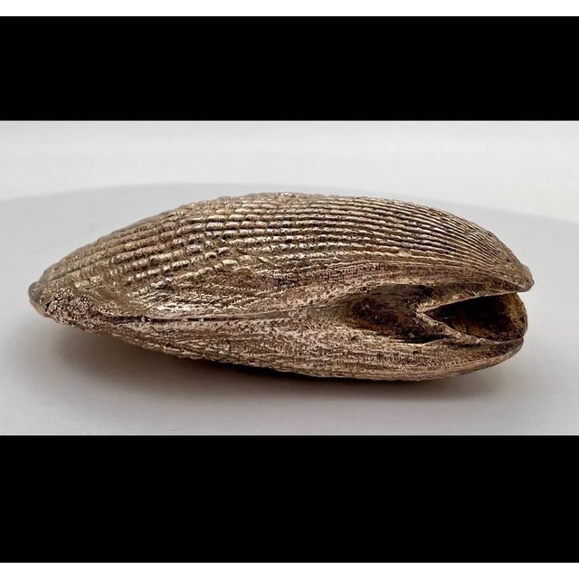 1950s Italian Silver-Tone Metal Scallop Shell Figurine | Chairish