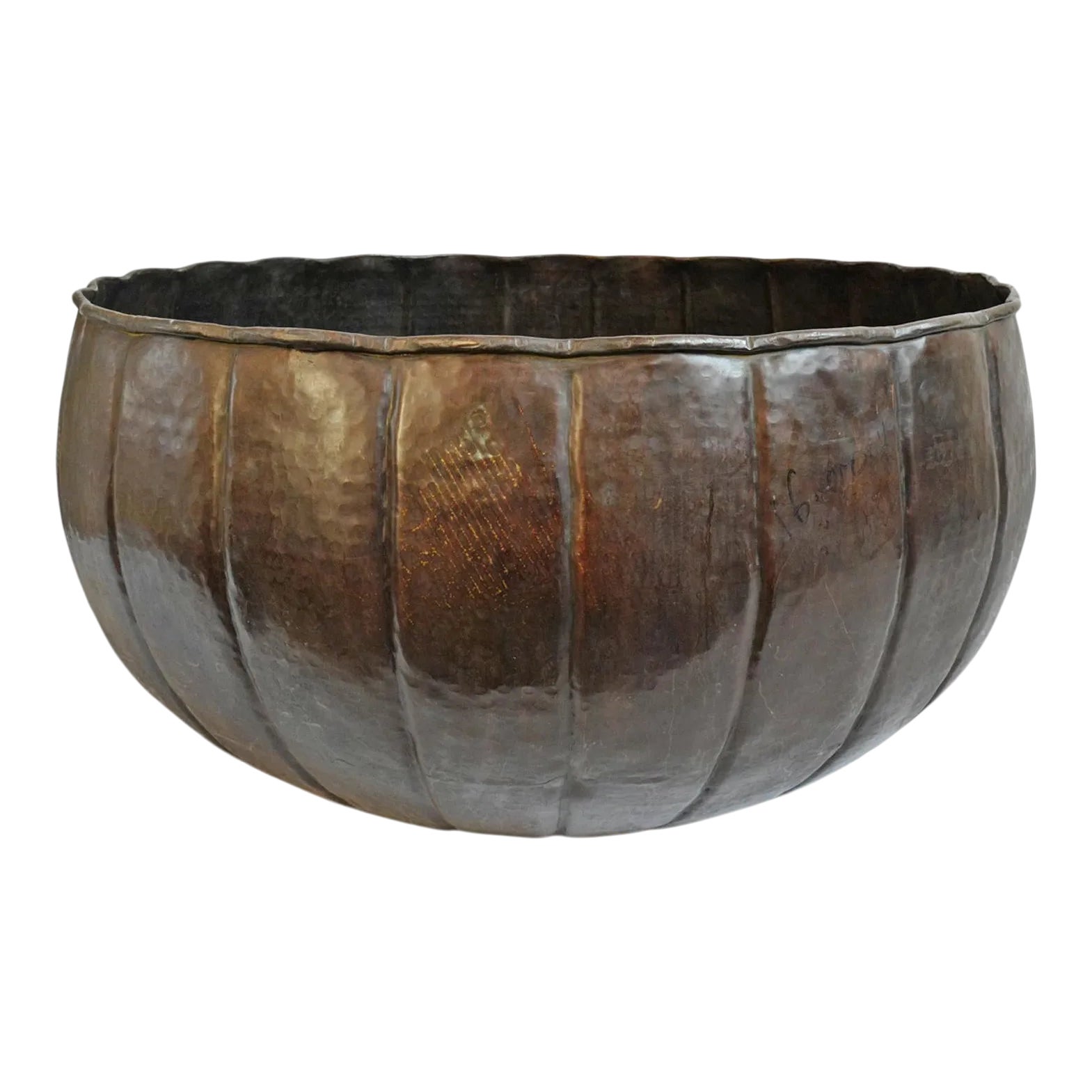 Antique Large Bronze Planter Bowl | Chairish