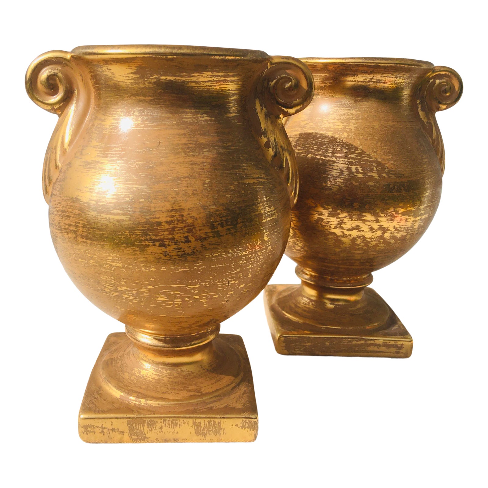 Vintage Classical Deco Style Cachepots/A Pair. | Chairish