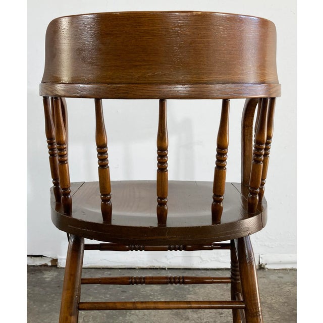 Vintage Saloon Style Captain's or Banker Chair | Chairish