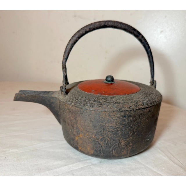 Rare Antique Early 19th Century Japanese Cast Iron Lacquer Sake Kettle ...
