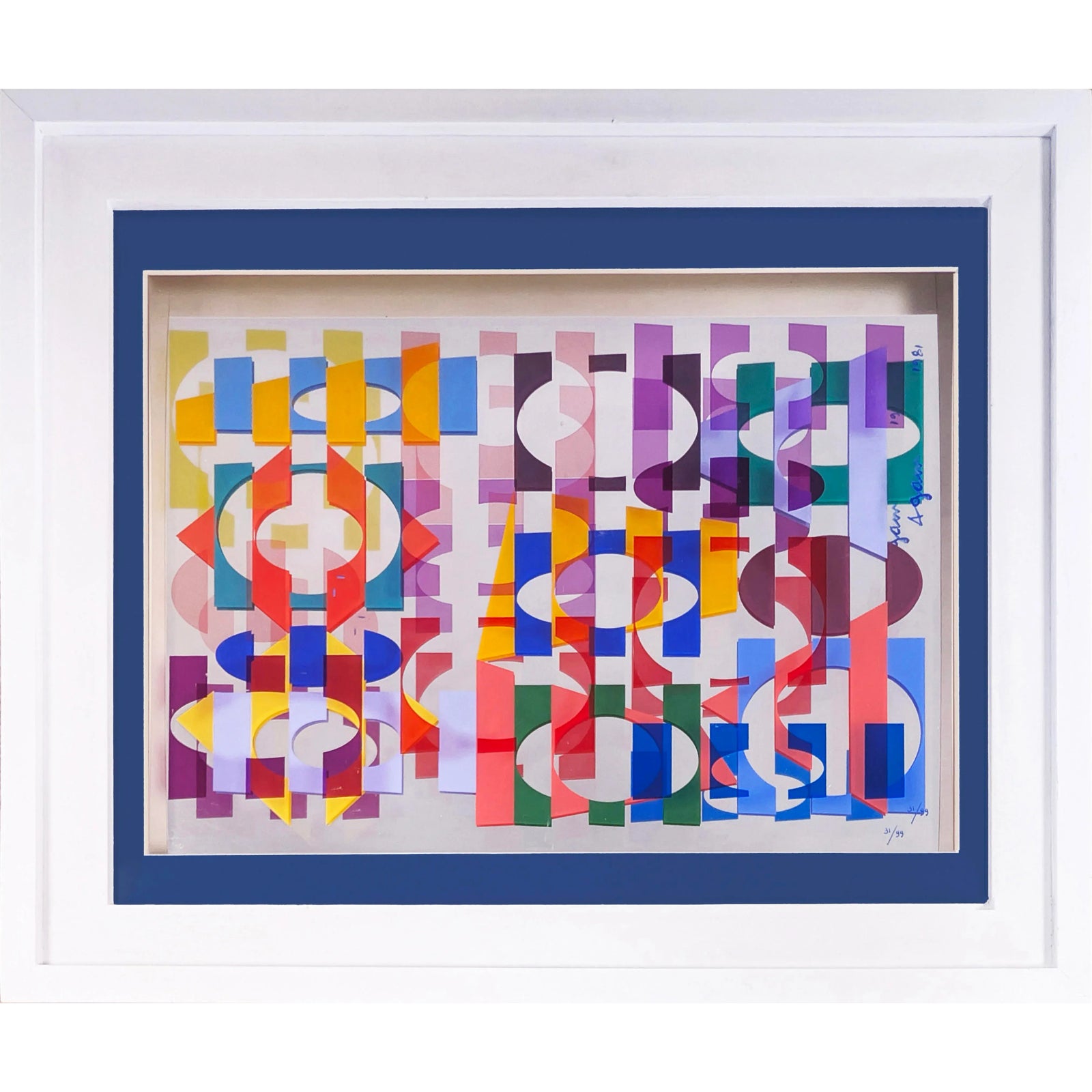 Yaacov Agam, Untitled (Signed Multidimensional Silkscreen Print on ...