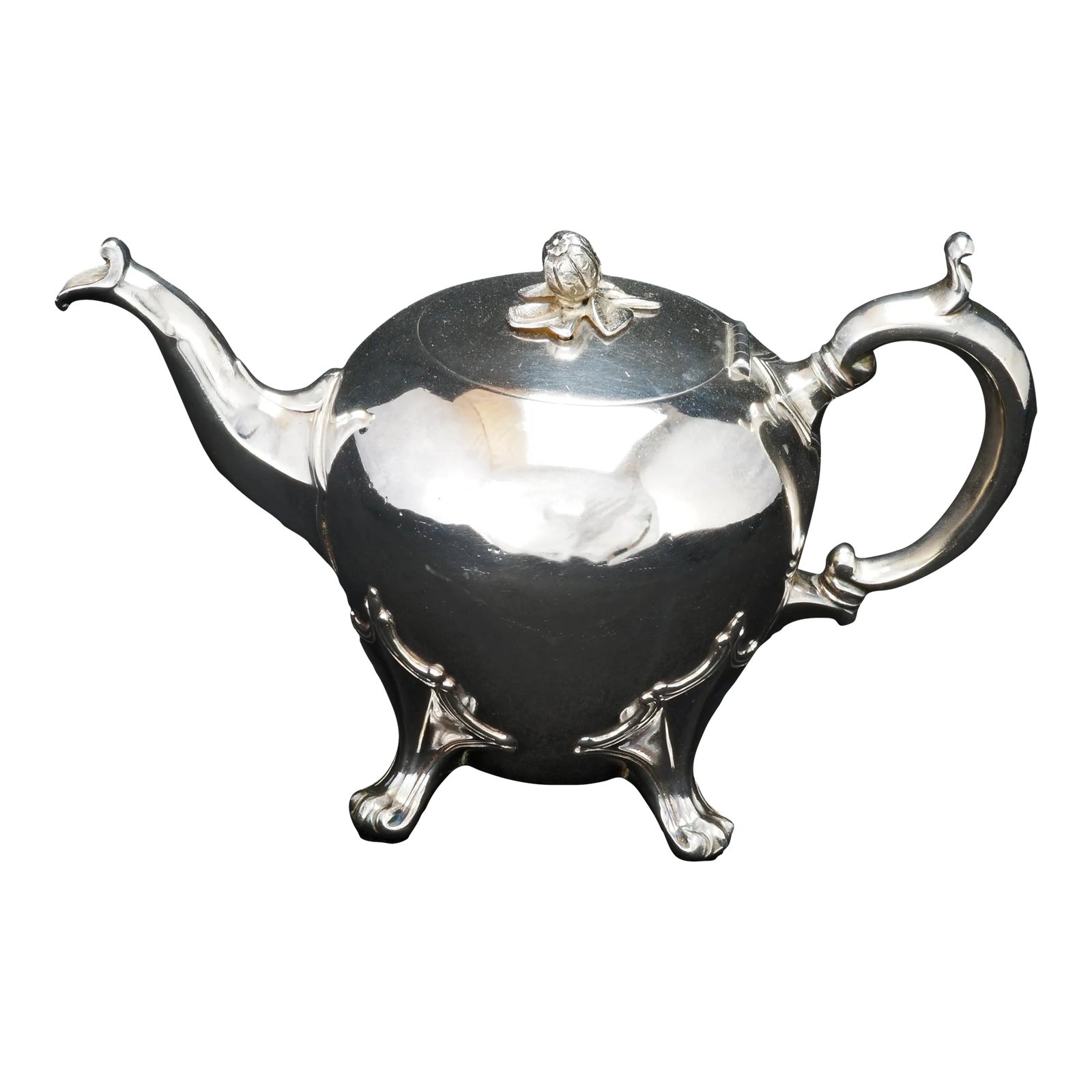 Edwardian Sheffield Silver Plate Teapot Early 20th Century | Chairish