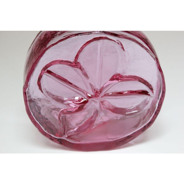 Vintage Blown Glass "Clover" Vase by Joel Myers for Blenko in Rosé ...