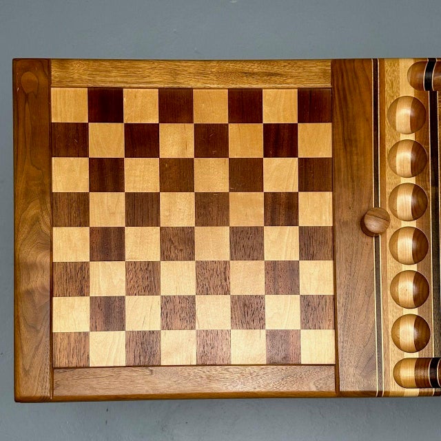 David Levy, American Studio, Mid-Century Modern, Game Table, Parquetry ...
