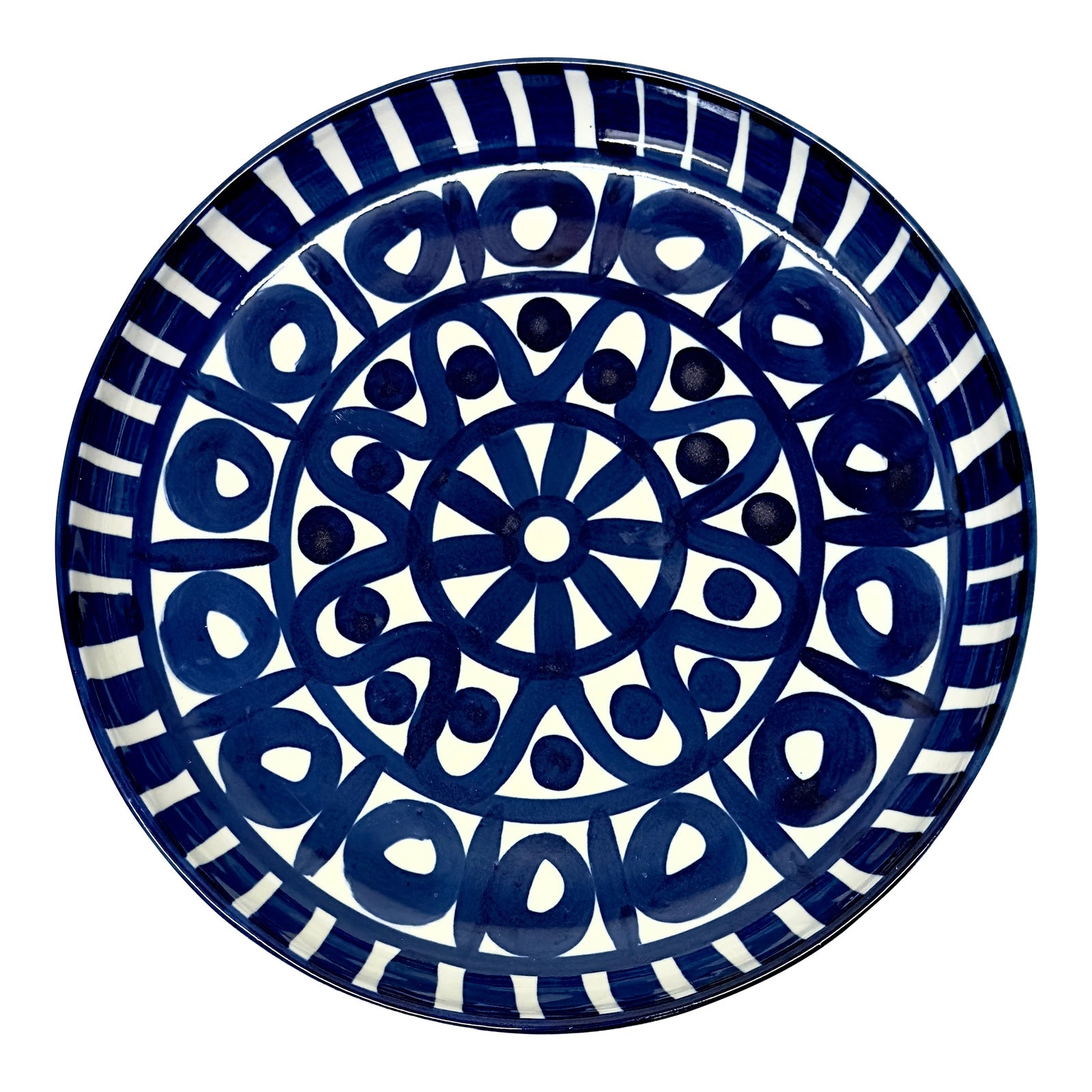 Mid-Century Dansk Blue and White Abstract Ceramic Decorative Platter ...