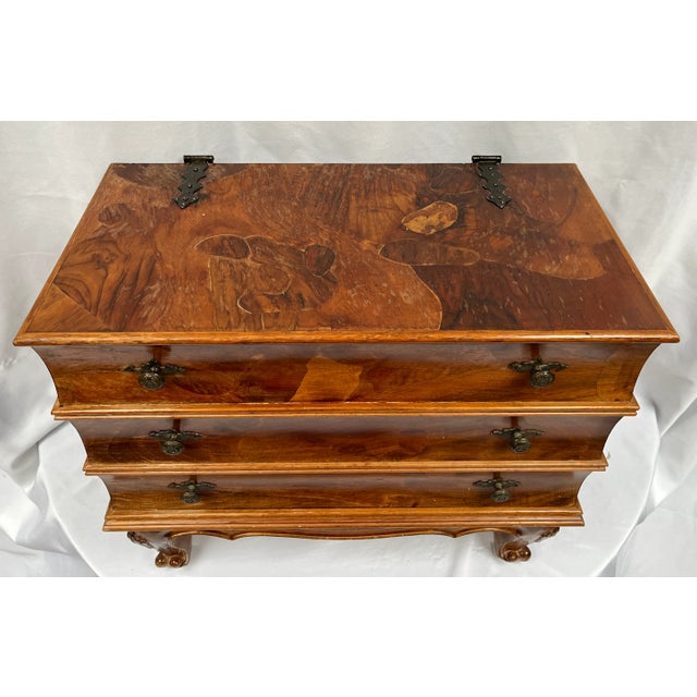 Mid 20th Century Vintage Burl Wood Book Stack Side Table | Chairish