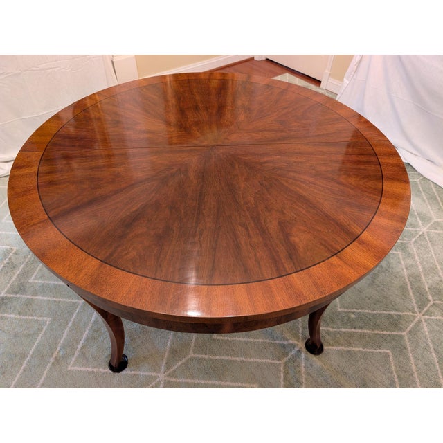 Late 20th Century John Widdicomb Biedermeier Style 48" Round Extendable ...