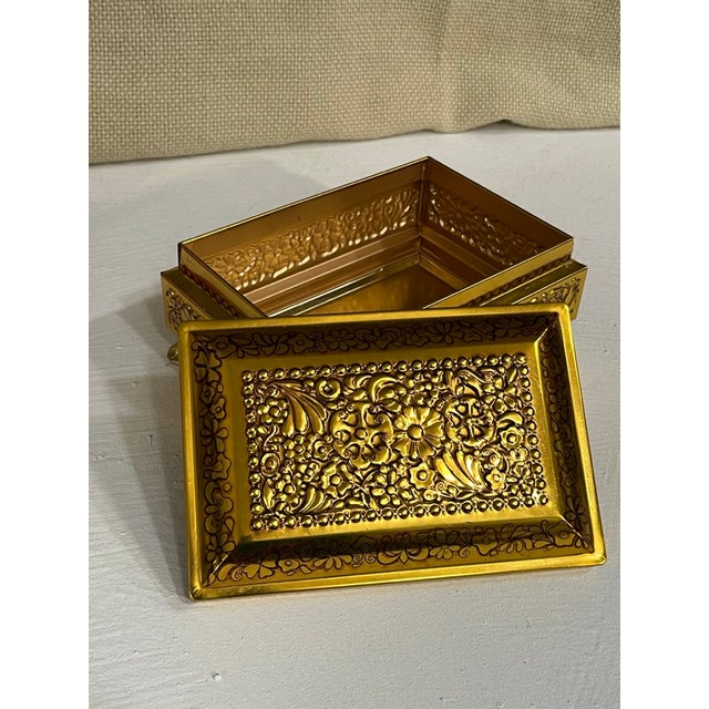 West-German Metal Keepsake Box | Chairish