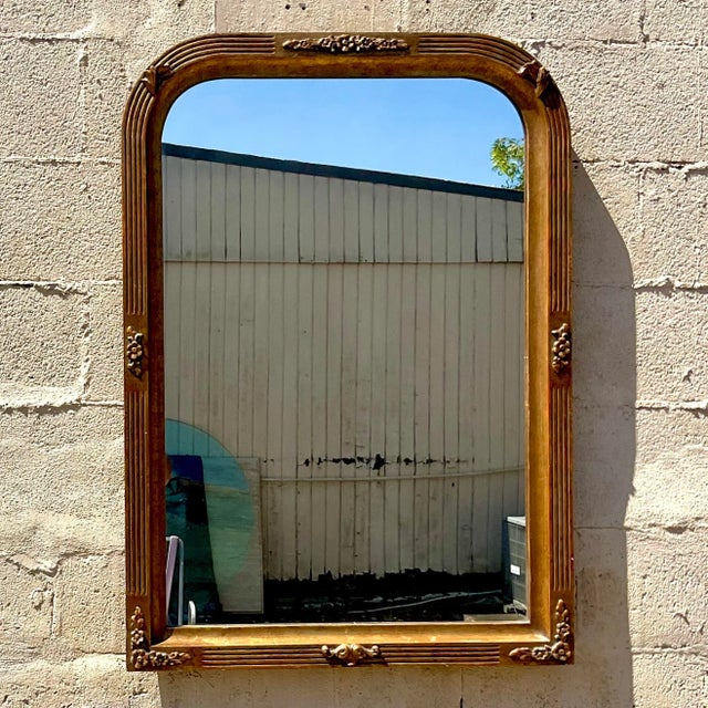 Vintage Regency Gilt Floral Mirror | Chairish