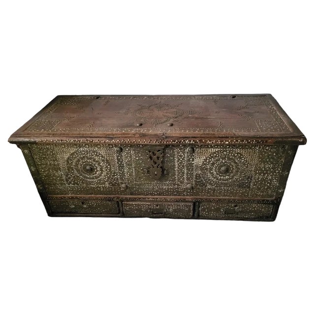 Vintage Arab Wedding Chest | Chairish