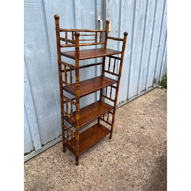 19th Century Antique Four Tier Bamboo Rack. | Chairish