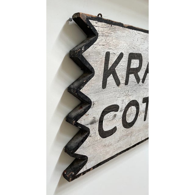 Antique Early 20th Century American Wood Painted Sign | Chairish