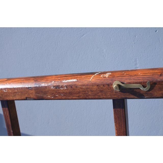 Antique 1900s Pine Library Pole Ladder | Chairish