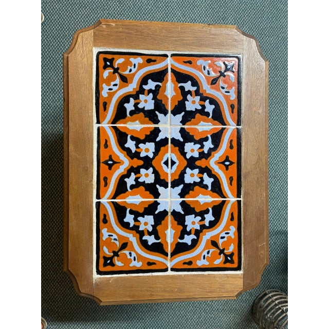 Mid 20th Century Vintage California Tile Top Table | Chairish