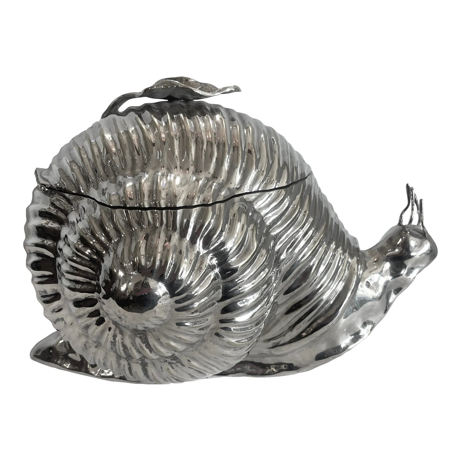 Italian Silver Plated Snail Ice Bucket by Teghini, Firenze, 1970s ...
