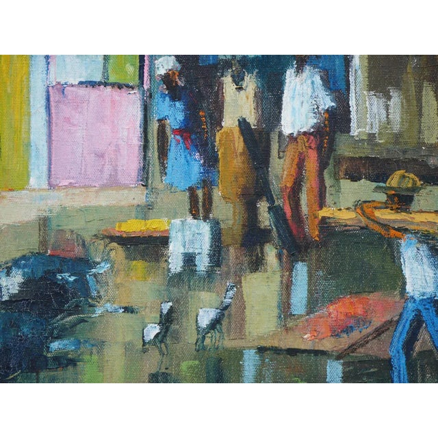 Mid 20th Century Post Impressionist Inspired Modern Blue & Green ...