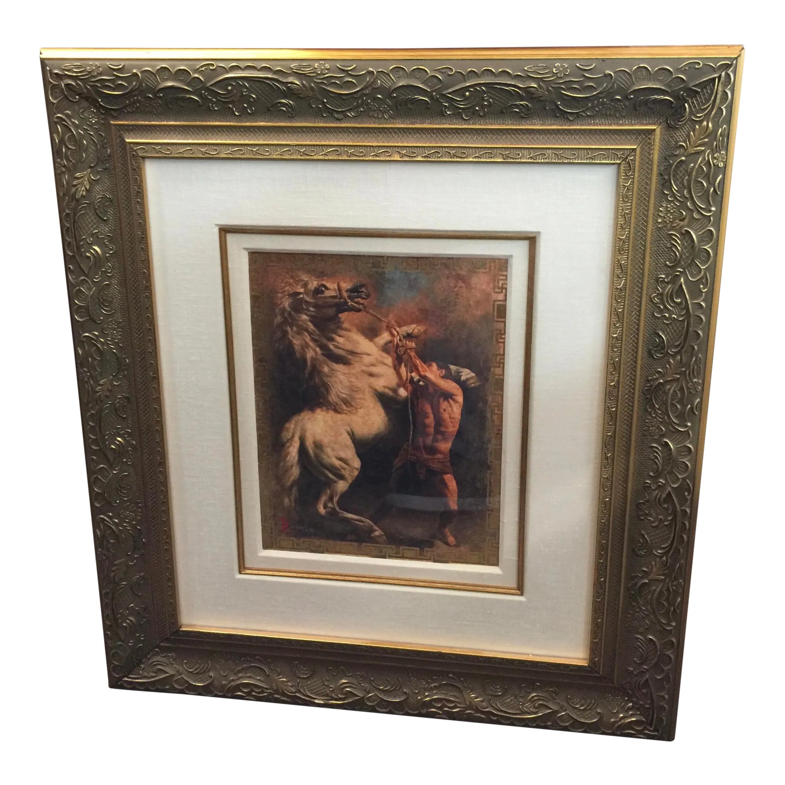 Tomasz Rut Giclee Man & Horse "Fiero" Signed Limited Edition | Chairish