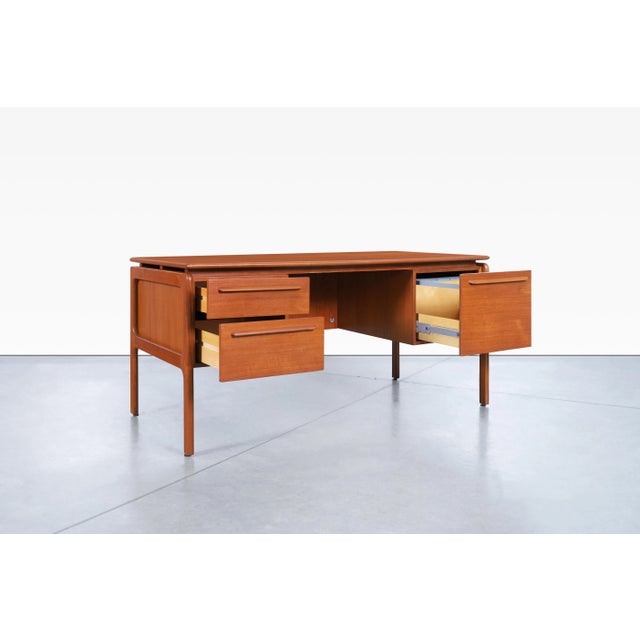 1960s Danish Modern Teak Desk by Danflex | Chairish