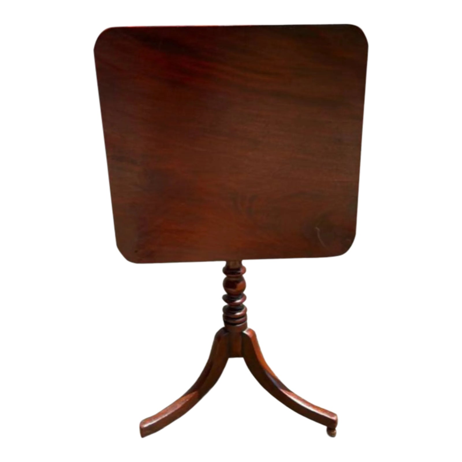 19th Century Federal Style Mahogany Tilt-Top Tea Table | Chairish