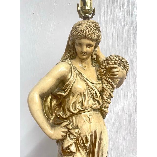 Fabulous Figural Greek Goddess Lamp | Chairish
