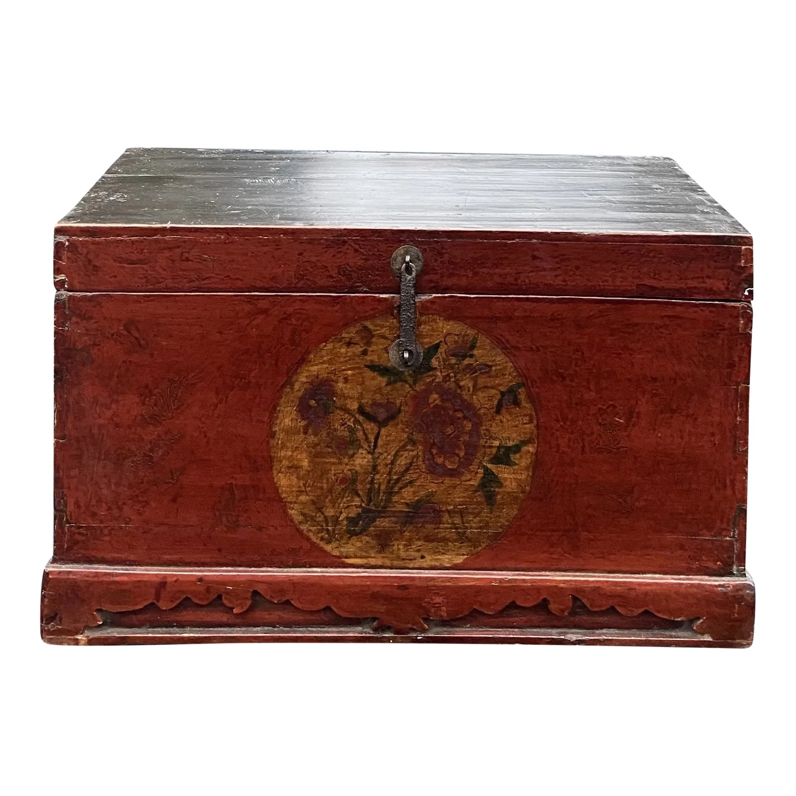 1990s Vintage Small Chinese Trunk | Chairish