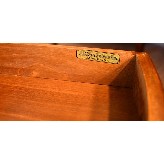 1940 Pair J.B.Van Sciver Co. Regency Style Mahogany Inlaid Pembroke Side Tables | Chairish