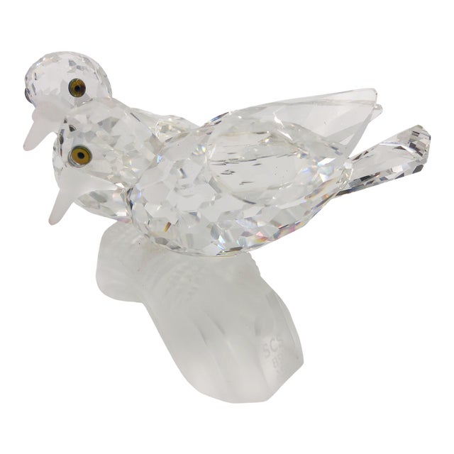 Swarovski Crystal "Turtle Doves", Scs 1989 Annual Figurine, "Caring ...