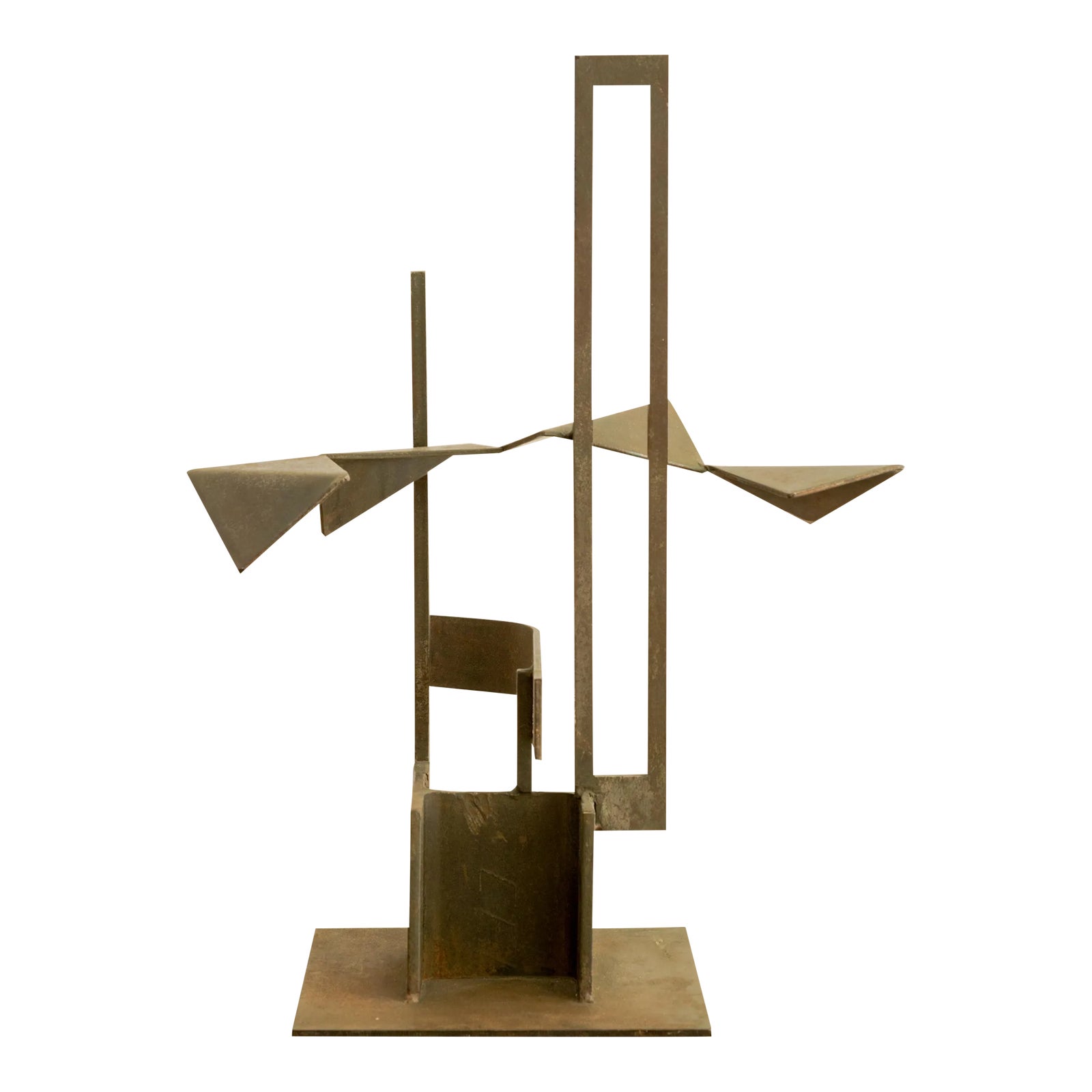 1950s D. Malken Brutalist Steel Sculpture | Chairish