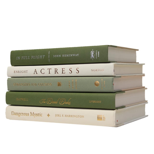 Modern Ivy Cream Book Stack, S/5 | Chairish
