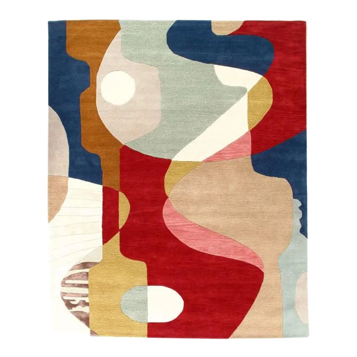 2020s Fine Hand Tufted Abstract Rug | Chairish