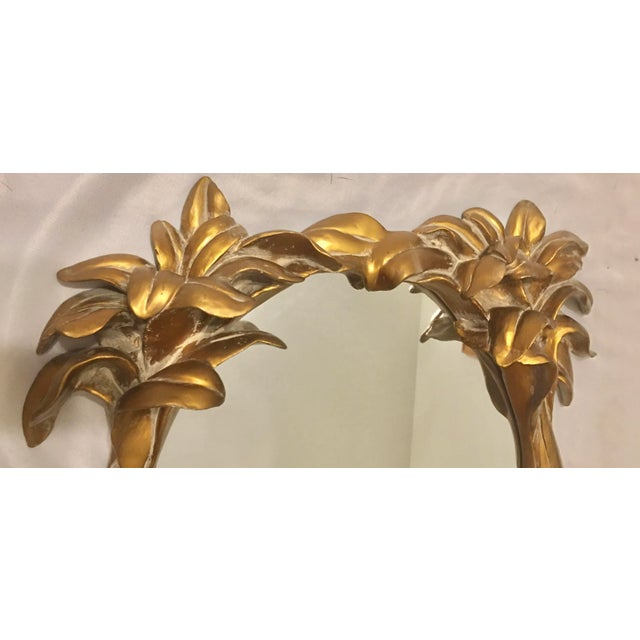 Vintage Hand Painted Gold Palm Tree Mirror - a Pair | Chairish